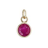 14K Round Bezel Set Charm | Bella Findings House