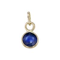 14K Round Bezel Set Charm | Bella Findings House