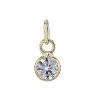14K Round Bezel Set Charm | Bella Findings House